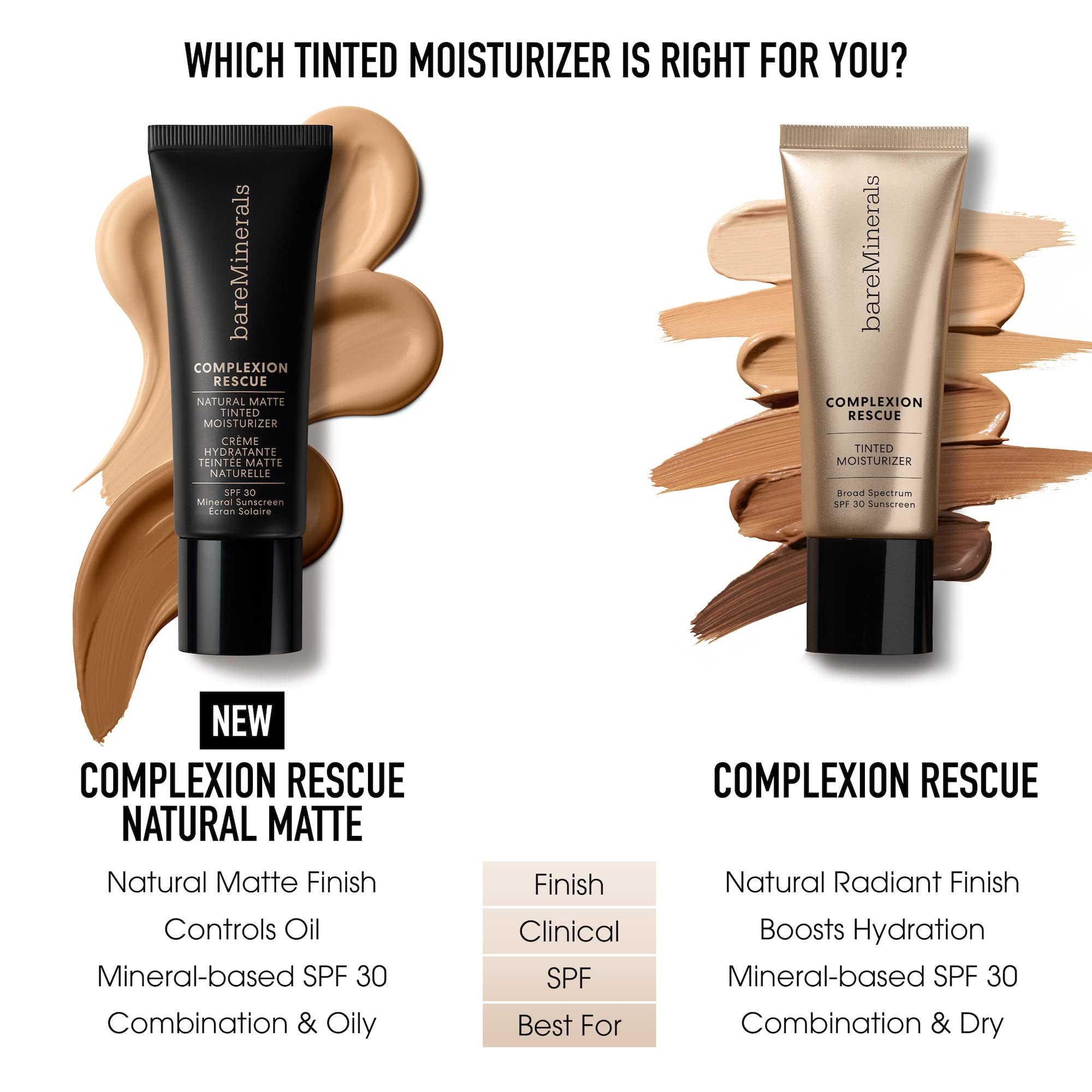 bareMinerals Complexion Rescue Tinted Moisturizer for Face with SPF 30 ...